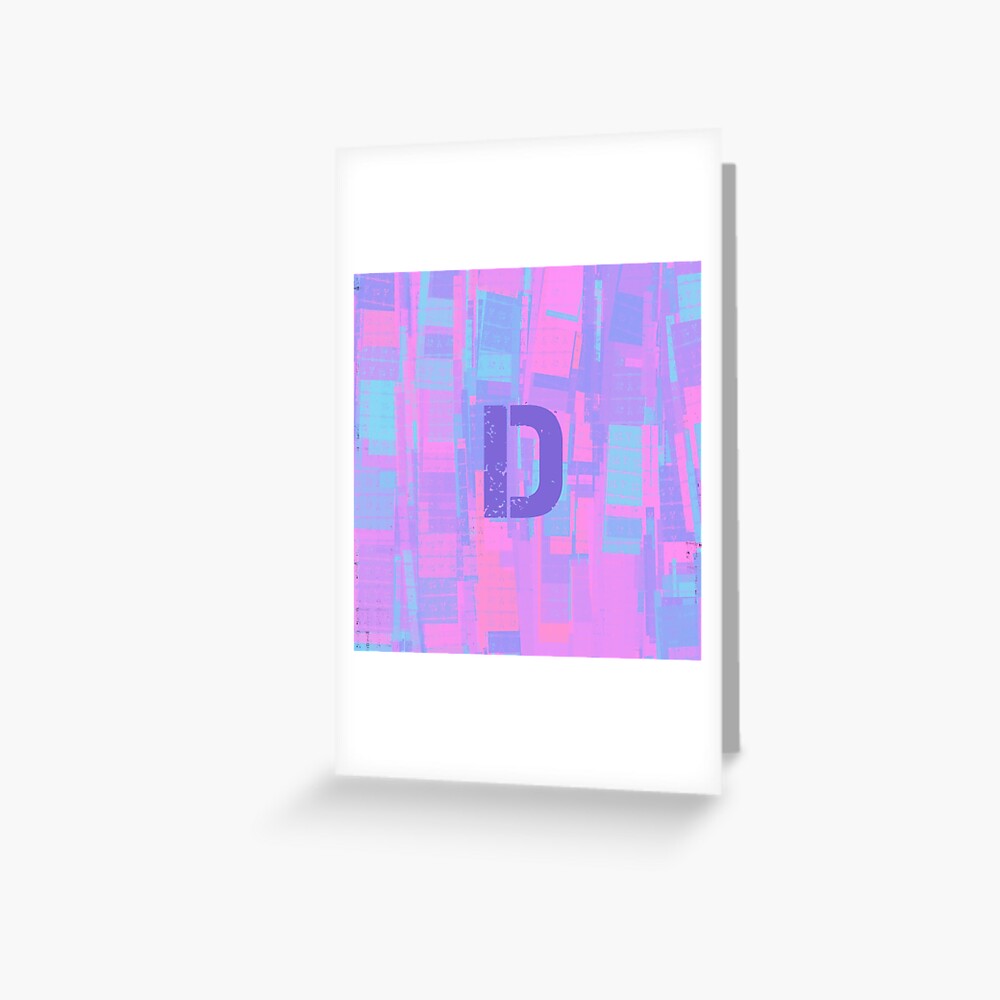 "Colorful Letter D design in pastel colors" Greeting Card by Smiley-10 ...