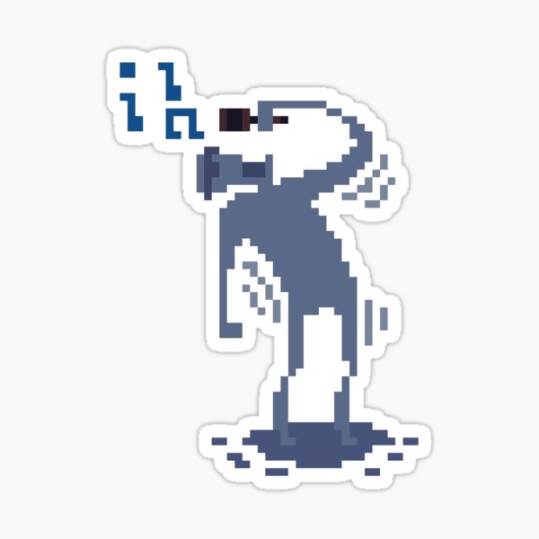 "Singing Pixel Man" Sticker by CuriousBowl | Redbubble
