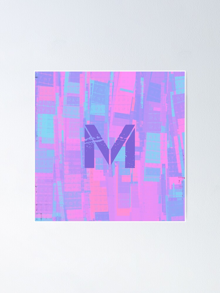 "Colorful Letter M design in pastel colors" Poster by Smiley-10 | Redbubble