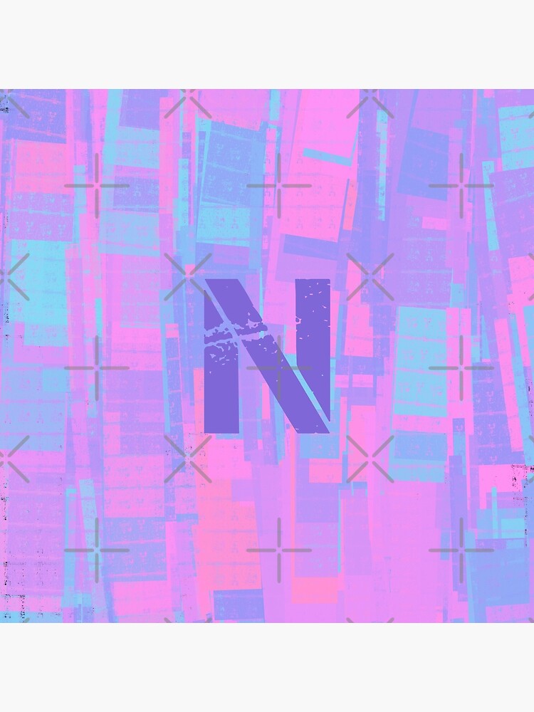 "Colorful Letter N design in pastel colors" Poster for Sale by Smiley ...