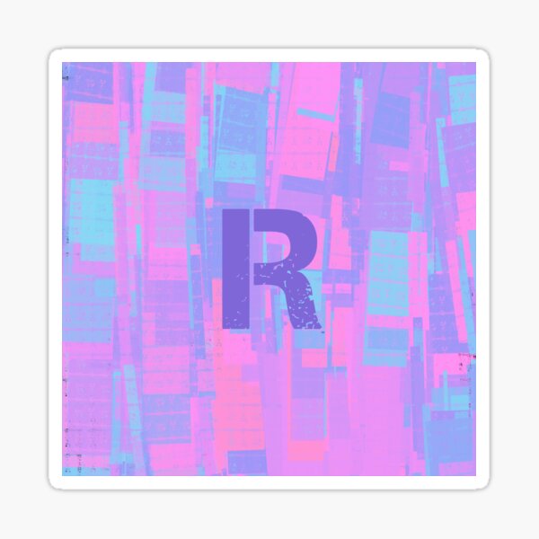 "Colorful Letter R design in pastel colors" Sticker by Smiley-10 ...
