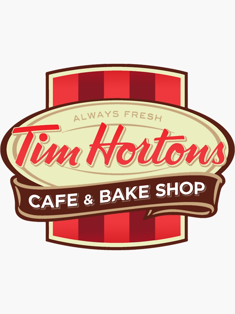 "Tim Hortons Canadian Coffee Chain design " Sticker for Sale by ...