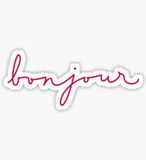 Bonjour Stickers | Redbubble