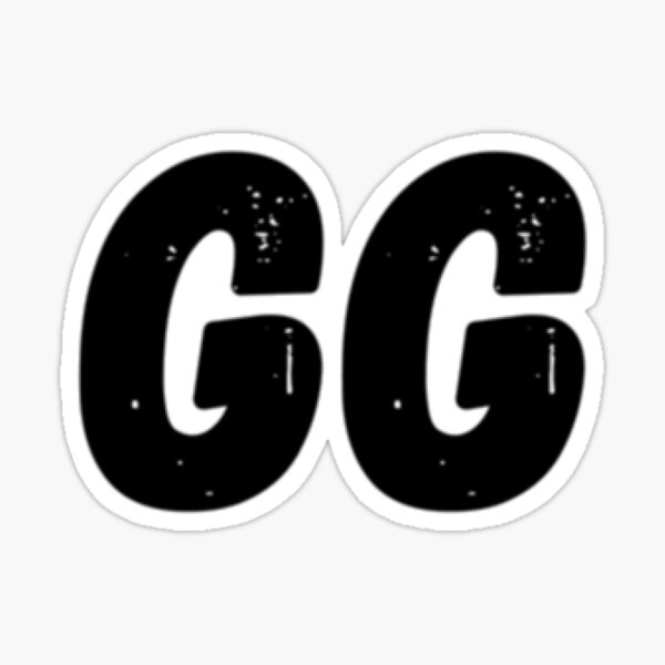 "GG " Sticker by GamingMeme99998 | Redbubble