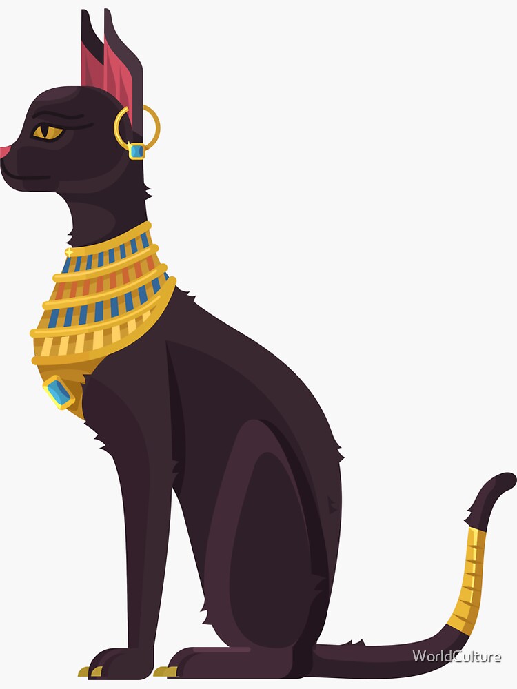 "Pharaon Cat" Sticker for Sale by WorldCulture | Redbubble