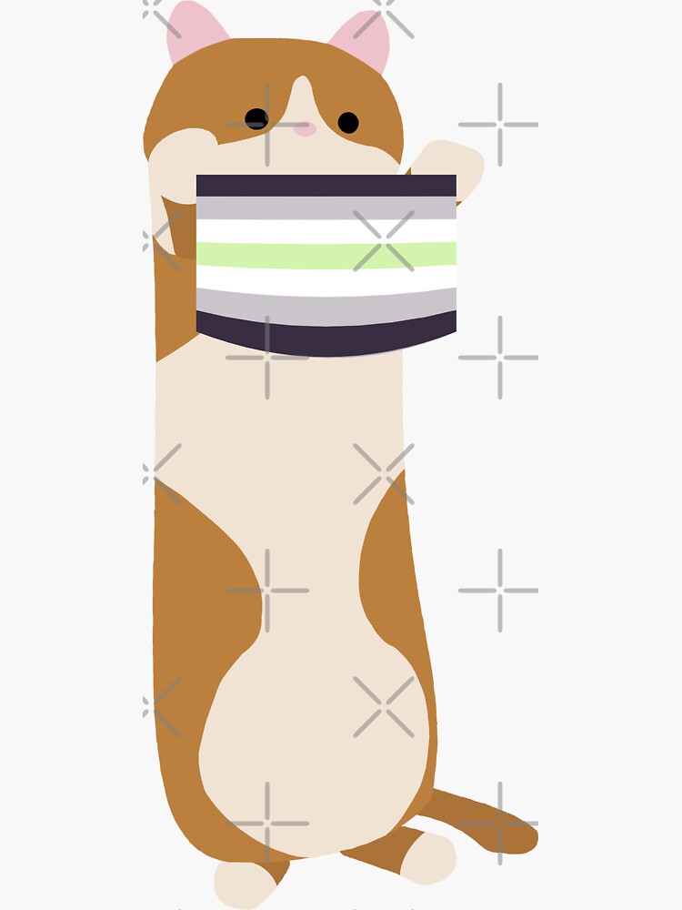 "Pride cat agender" Sticker by LilRech | Redbubble