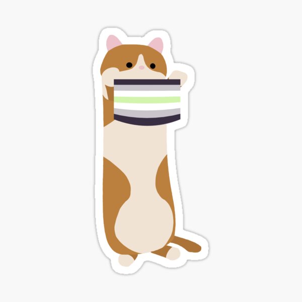 "Pride cat agender" Sticker by LilRech | Redbubble
