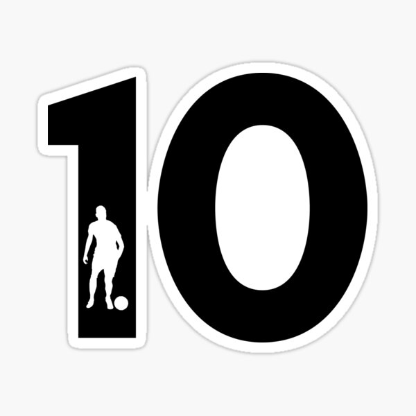 "player number Ten 10" Sticker for Sale by footballma44 | Redbubble