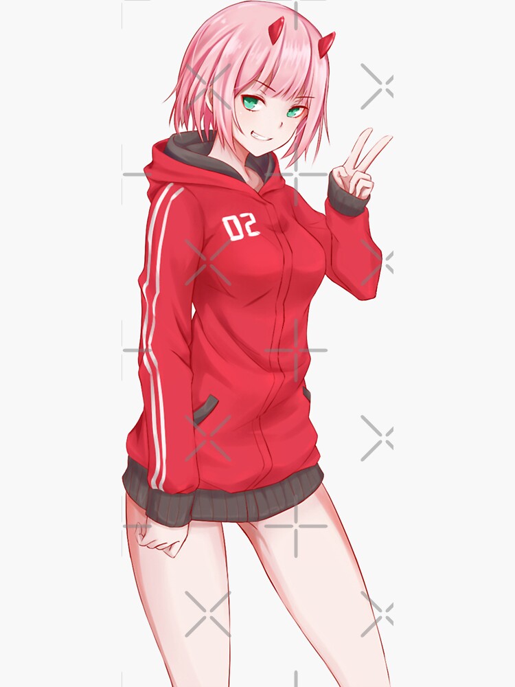 Zero Two Short Hair Sticker For Sale By Nao Tomori97 Redbubble