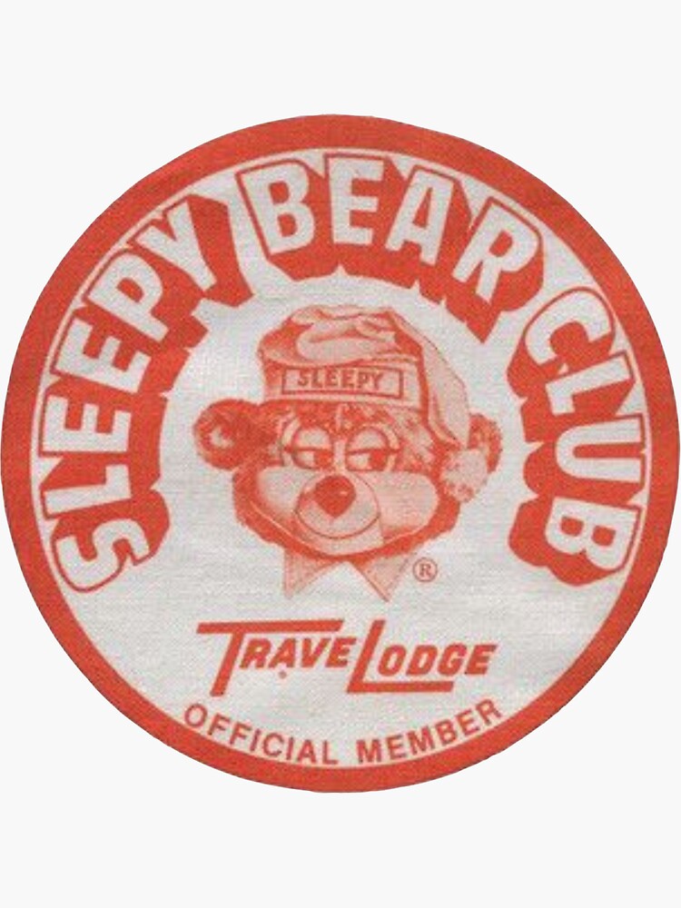 "Sleepy Bear Club " Sticker for Sale by amineandmore | Redbubble