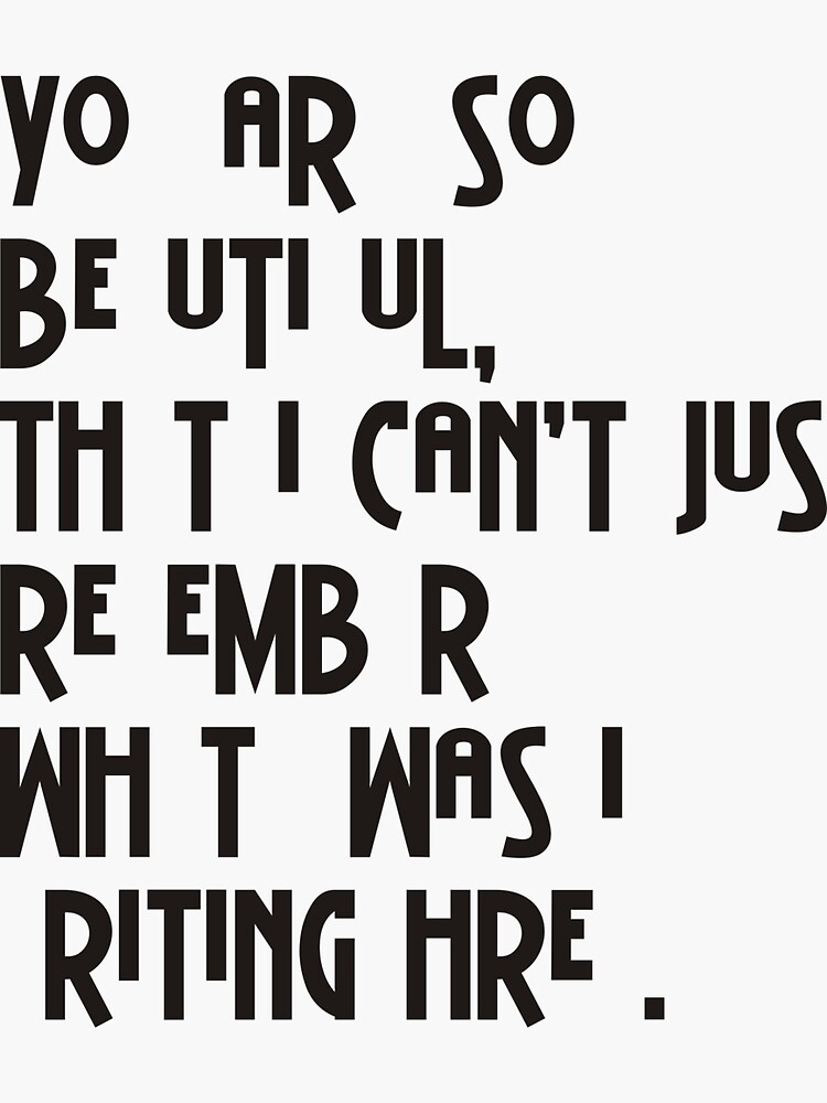 "YOU ARE SO BEAUTIFUL" Sticker for Sale by Ruksana5678 | Redbubble