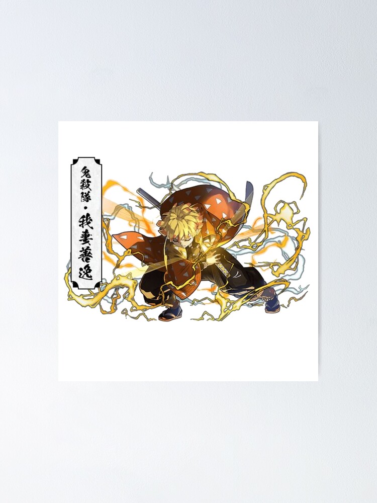 "Zenitsu poster" Poster by Cursed-Teemo | Redbubble