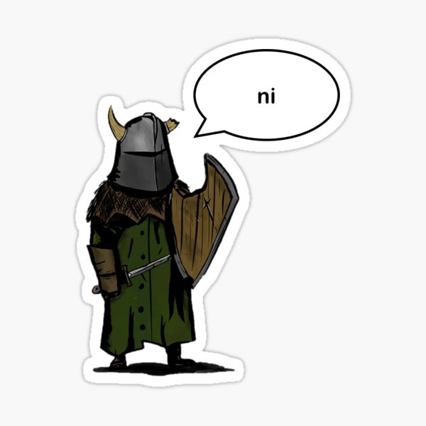 "Ni" Sticker for Sale by Faceman96 | Redbubble