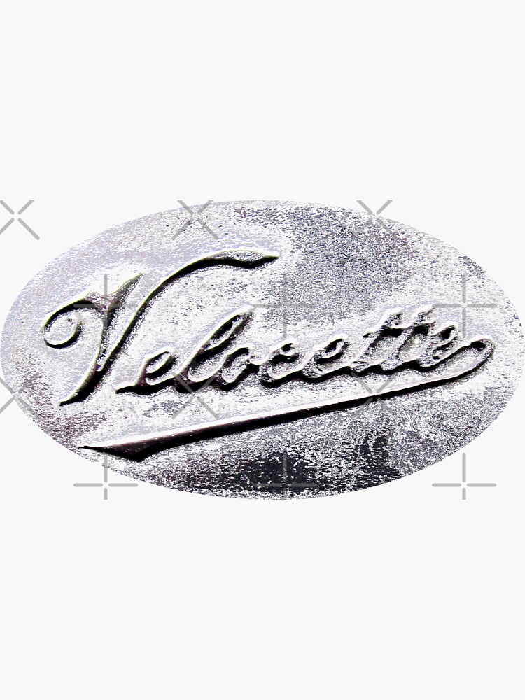 "Velocette vintage motorbike logo "distressed" style" Sticker for Sale ...