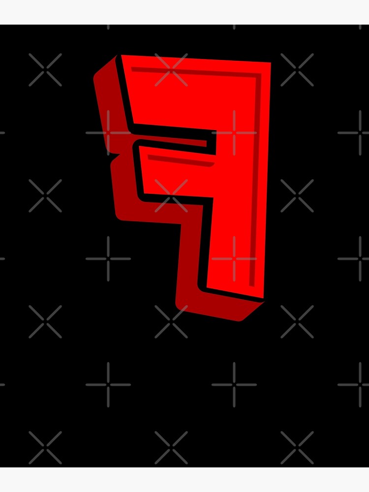 "Backwards Letter F Alphabet" Poster by ZiesMerch | Redbubble