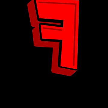 "Backwards Letter F Alphabet" Sticker for Sale by ZiesMerch | Redbubble