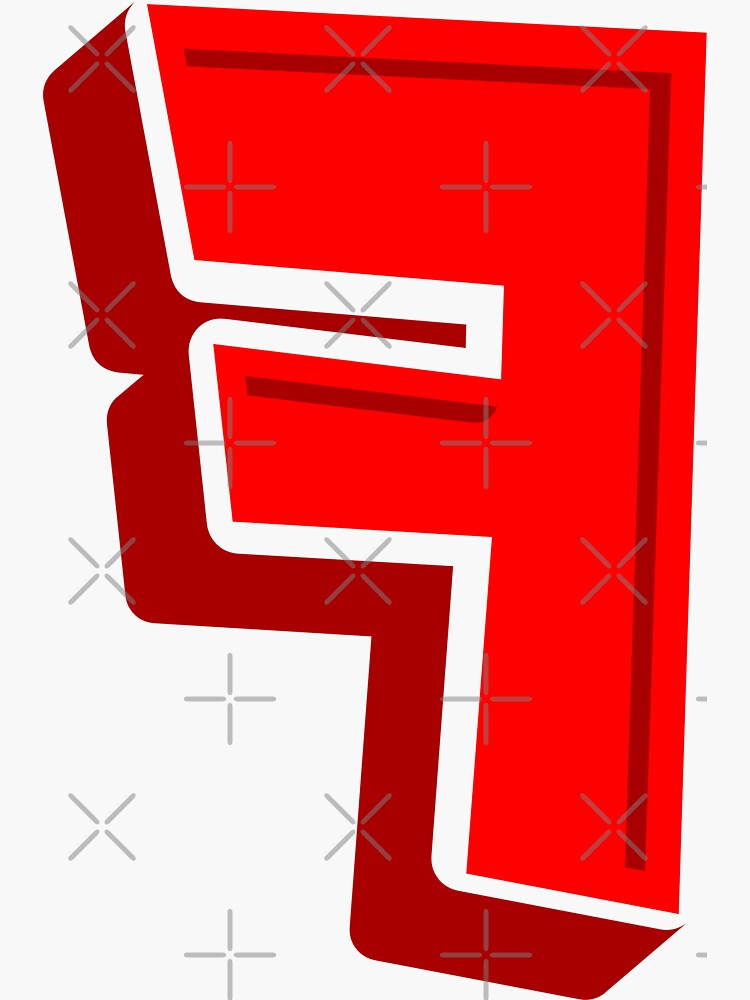 "Backwards Letter F Alphabet" Sticker for Sale by ZiesMerch | Redbubble