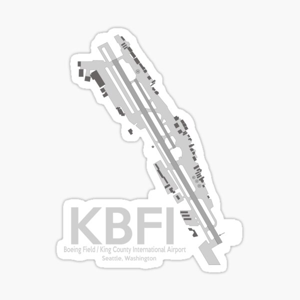"KBFI- Boeing Field/King County Intl. Airport Diagram Artwork" Sticker ...