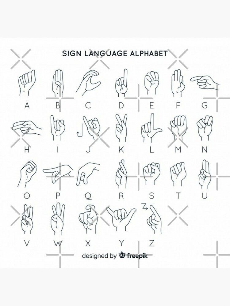 "Sign language alphabet" Poster for Sale by Mehdigharras | Redbubble