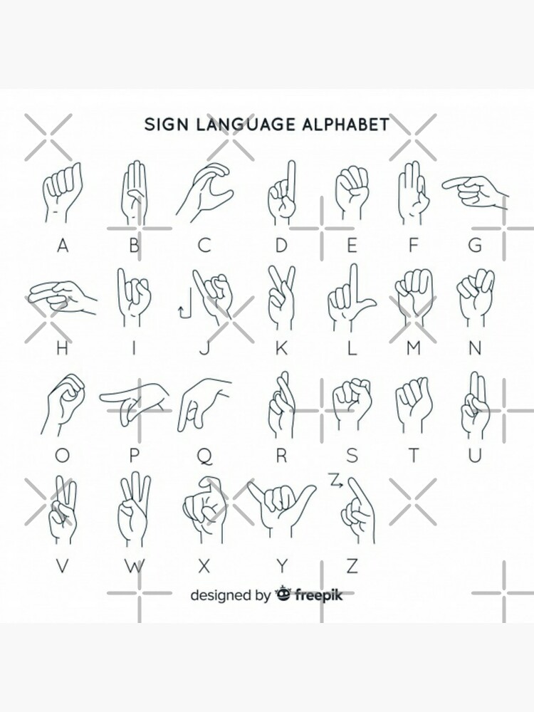 "Sign language alphabet" Sticker by Mehdigharras | Redbubble