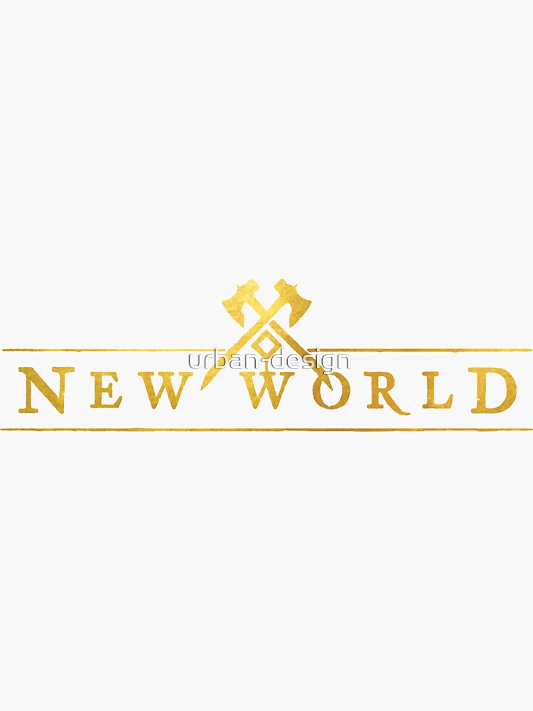 "New World Logo" Sticker for Sale by urban-design | Redbubble