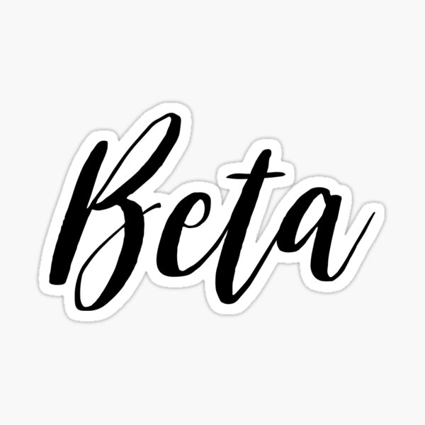 "beta" Sticker by carolinenoonan | Redbubble