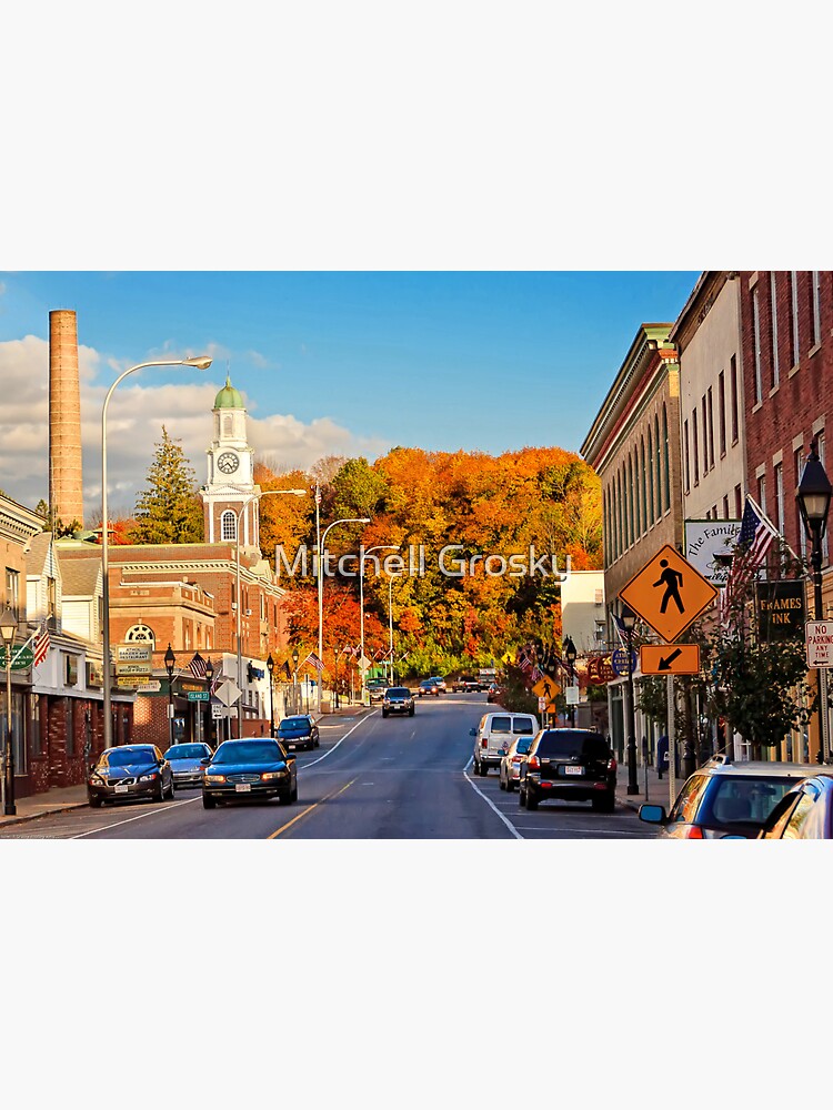 "Downtown Athol, MA Dressed in Autumn's Colors" Sticker for Sale by ...