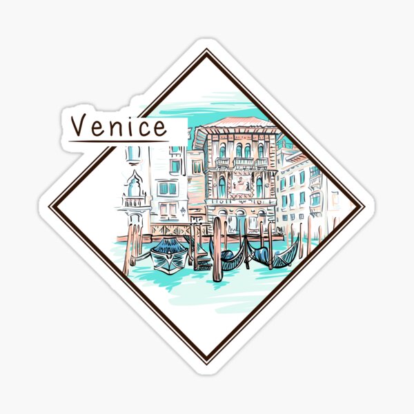 "Venice Venice Venezia Italy Italy souvenirs" Sticker by Macphisto71 ...