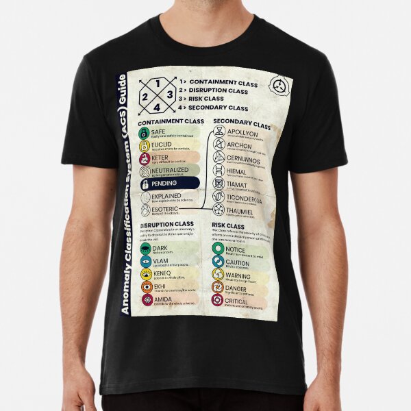 "SCP Anomaly Classification System Poster (Aged Version)" T-shirt for ...