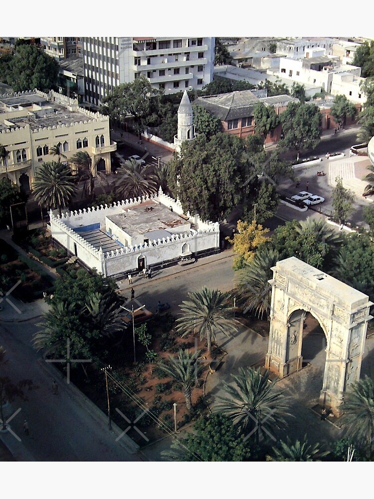 "The Arba Rukun Mosque and Italian-built Arch" Sticker for Sale by ...