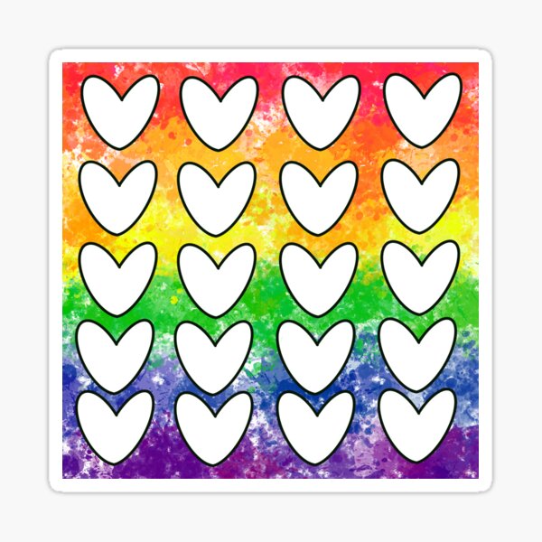 "Rainbow Love" Sticker for Sale by JessicaTukaj | Redbubble