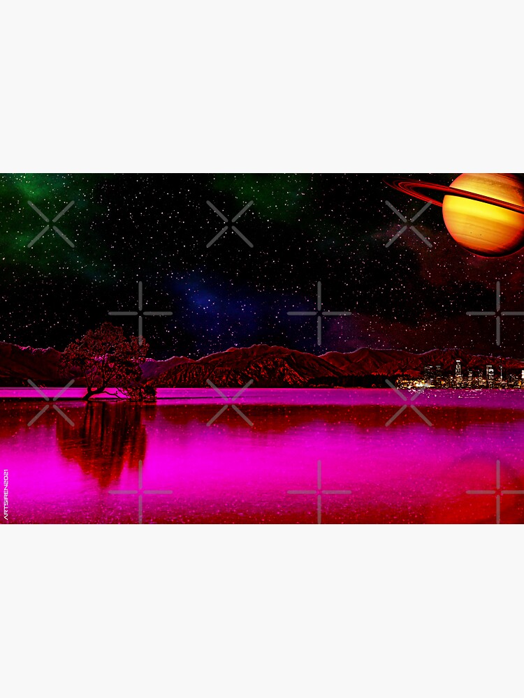 "Science Fiction Scifi Red Planet Digital Art" Sticker for Sale by ...