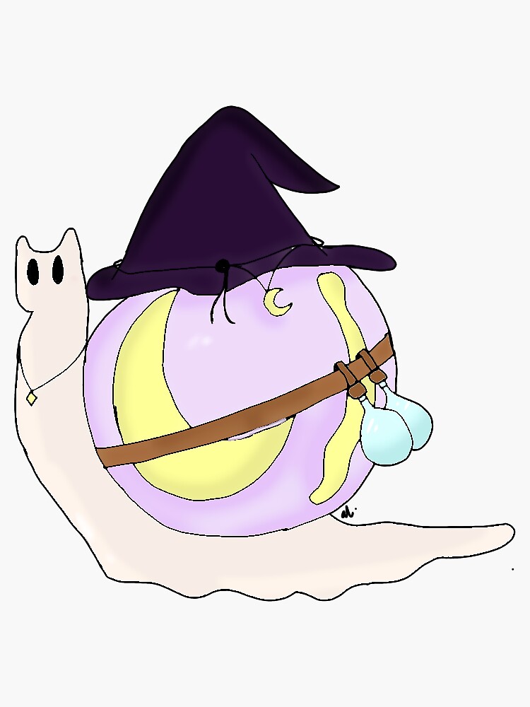 "Lunie, Snail Witch" Sticker for Sale by BunnieClouds | Redbubble