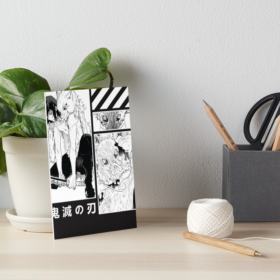 "Demon slayer inosuke hashibira" Art Board Print by lekimnn | Redbubble