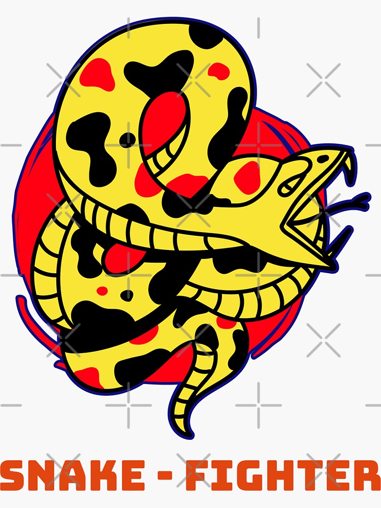 "Martial Arts Snake Fighter" Sticker for Sale by EemWal | Redbubble