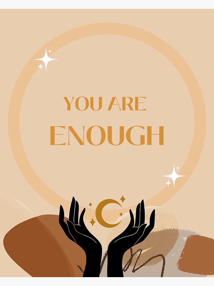 "You Are Enough Self Love Affirmation Mantra Boho Trending Shirt Mask ...