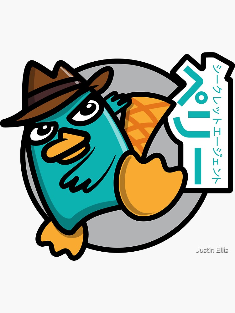 "Perry - Kawaii Style (Full Color - Teal)" Sticker for Sale by ...