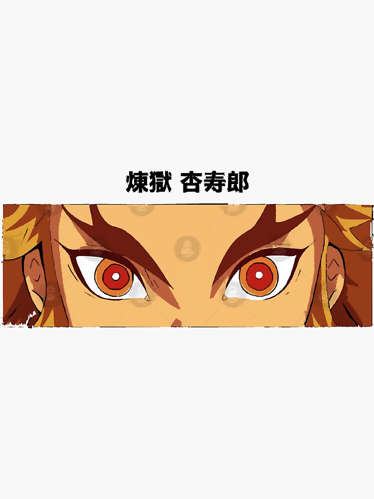 "Kyojuro Rengoku Box Demon Slayer Kimetsu No Yaiba" Sticker by lekimnn ...