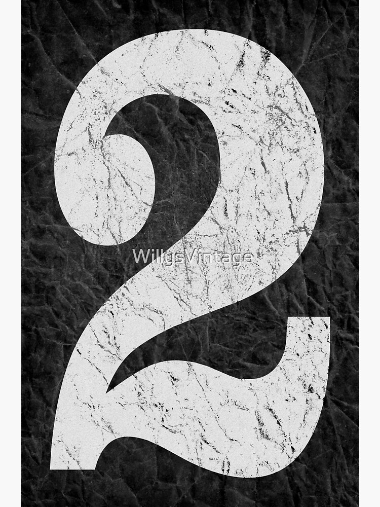 "Illustration - Number 2 in shabby vintage style" Poster for Sale by ...