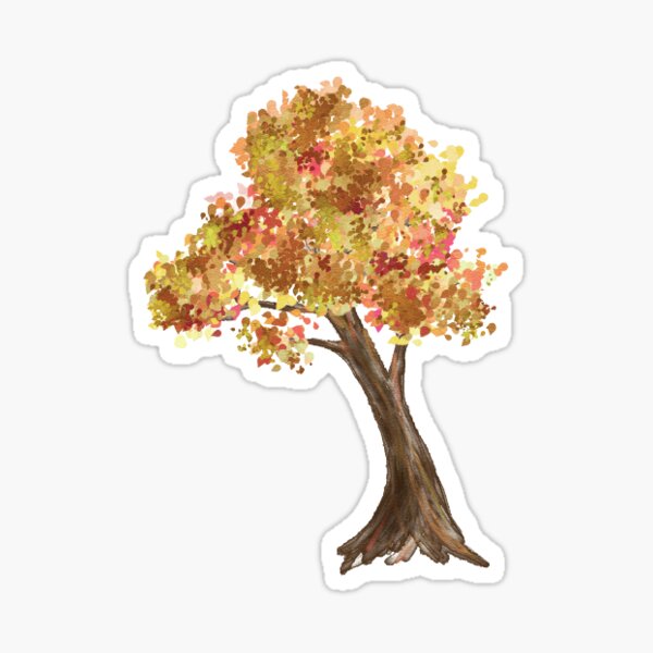"Fall Tree" Sticker for Sale by BloomByV | Redbubble