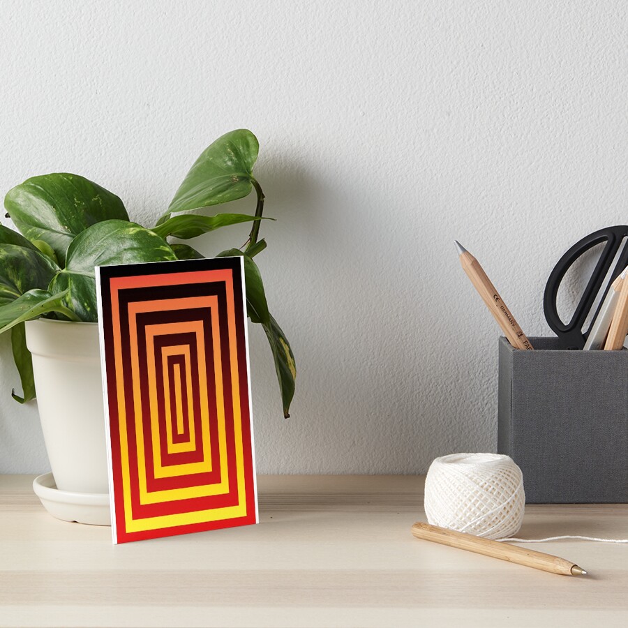 "Rectangle inside a Rectangle v2 in Alternating Red Yellow and Red ...