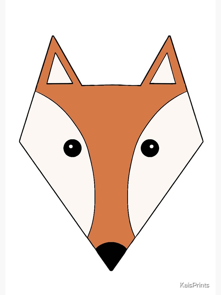 "Cute red fox face " Art Print for Sale by KaisPrints | Redbubble