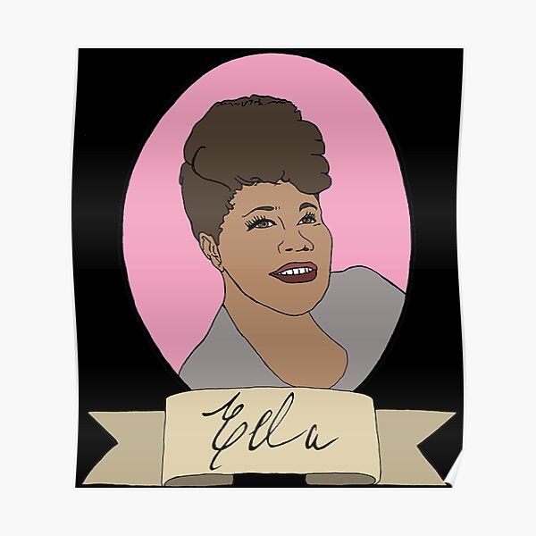 "Ella Fitzgerald Sticker" Poster for Sale by llevato | Redbubble