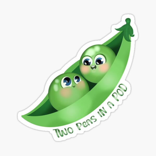 "Two Peas In a Pod Sticker" Sticker for Sale by Amyguest19 | Redbubble