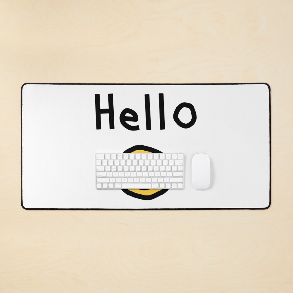 "Hello with Smiley Face" Sticker for Sale by ellenhenry | Redbubble