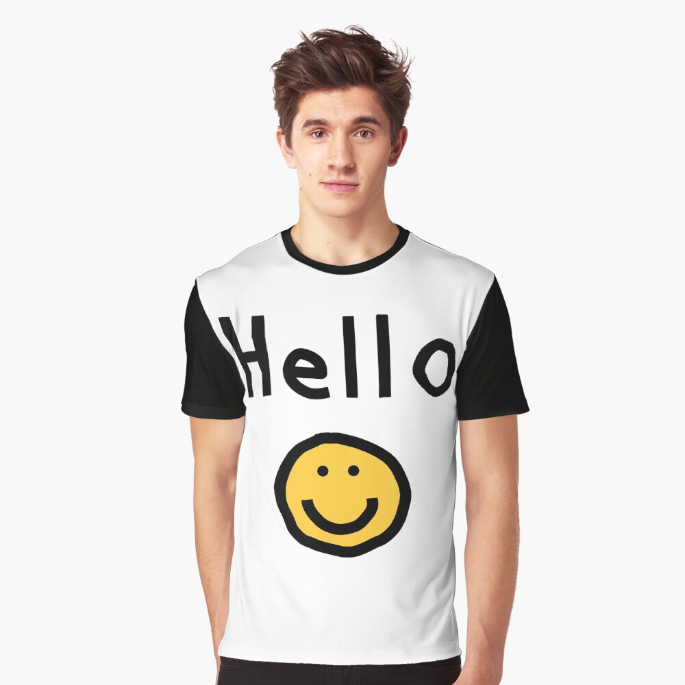 "Hello with Smiley Face" Sticker for Sale by ellenhenry | Redbubble