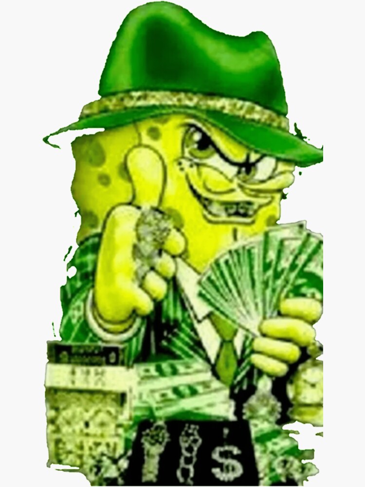 Pegatina «gángster bob esponja» de ChairToSpar | Redbubble