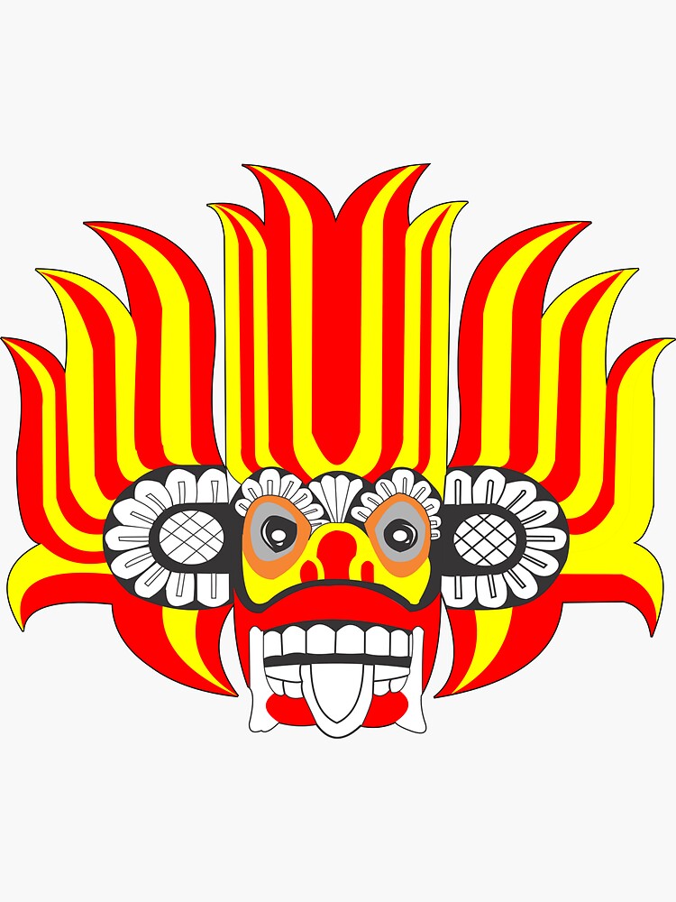 "yaksha face t shirt" Sticker by Appzia | Redbubble