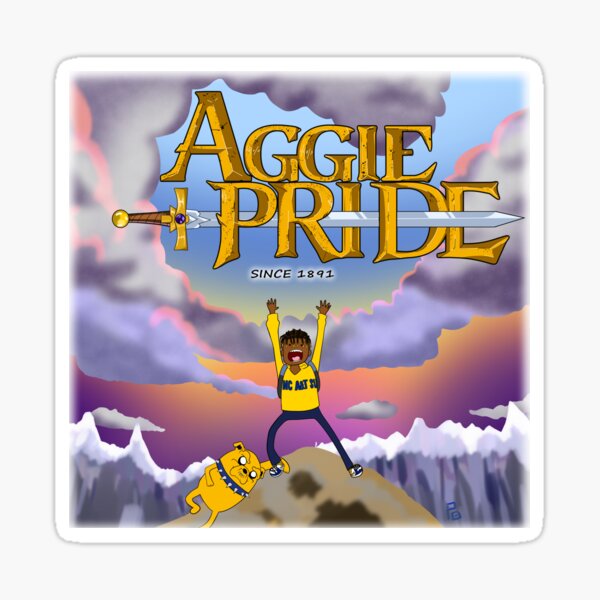 "Aggie Pride fade (red locs)" Sticker by Still-jared | Redbubble