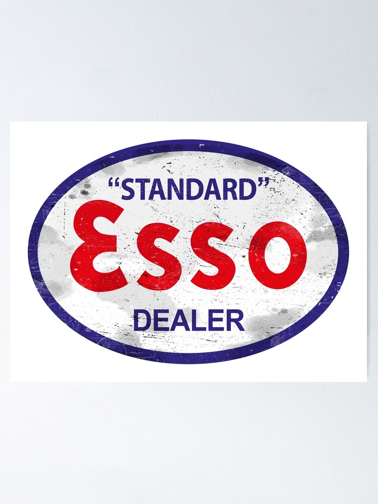 Póster «Cartel vintage de la década de 1933 de Esso» de Ploxd | Redbubble